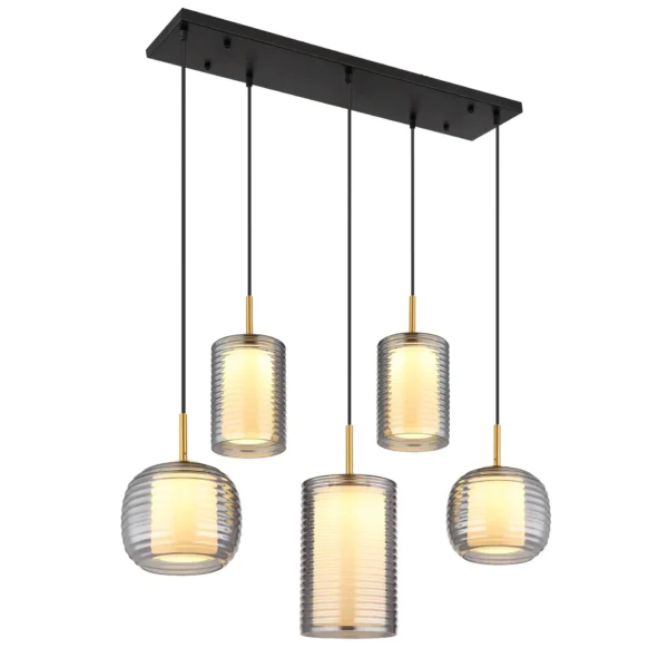 Globo Lampigna 15740-5 | Visilica | crna-opal | LED