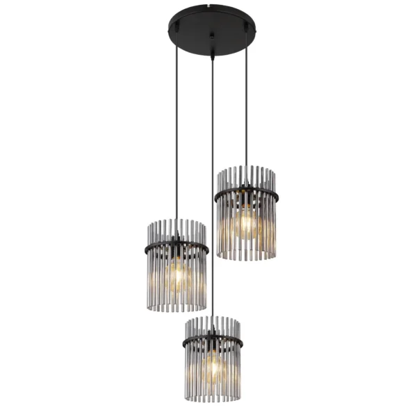 Globo Gorley 15698-3HR | Visilica | crna | 3xE27