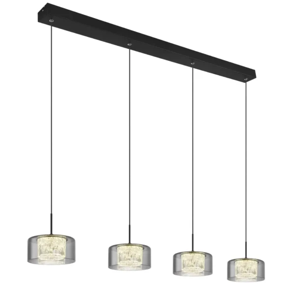 Globo Fogsy 15634-4 | Visilica | crna | LED