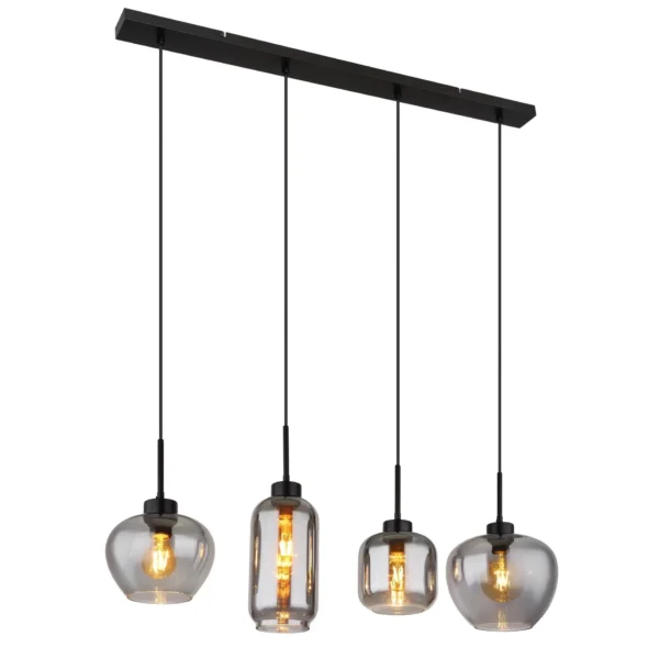 Globo Matt 15549-4SH | Visilica | crna | 4xE27