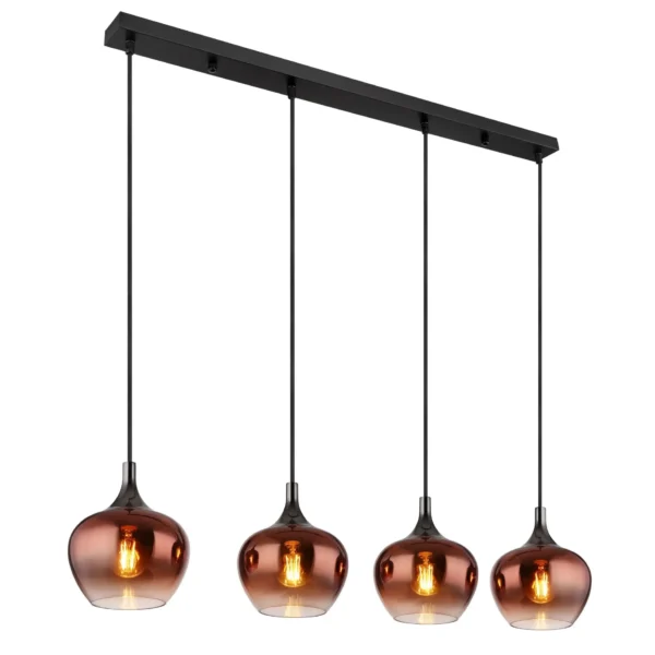 Globo Maxy 15548-4HG | Visilica | crna-bakarna | 4xE27