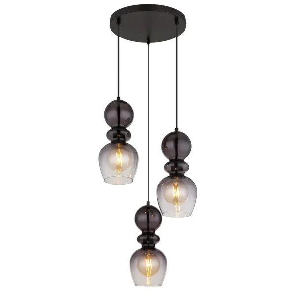 Globo Clarity 15174-3H | Visilica | crna | 3xE27