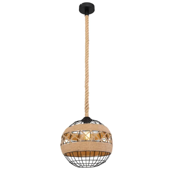 Globo Ulleu 69029H1 | Visilica | crna-braon | E27