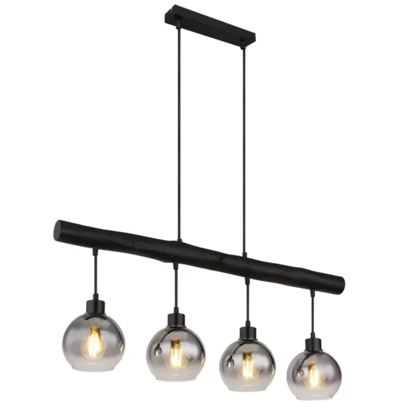 Globo Moitas 15656-4HB | Visilica | crna | 4xE27