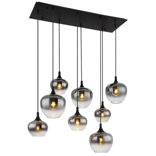 Globo Maxy 15548-8H | Visilica | crna | 8xE27