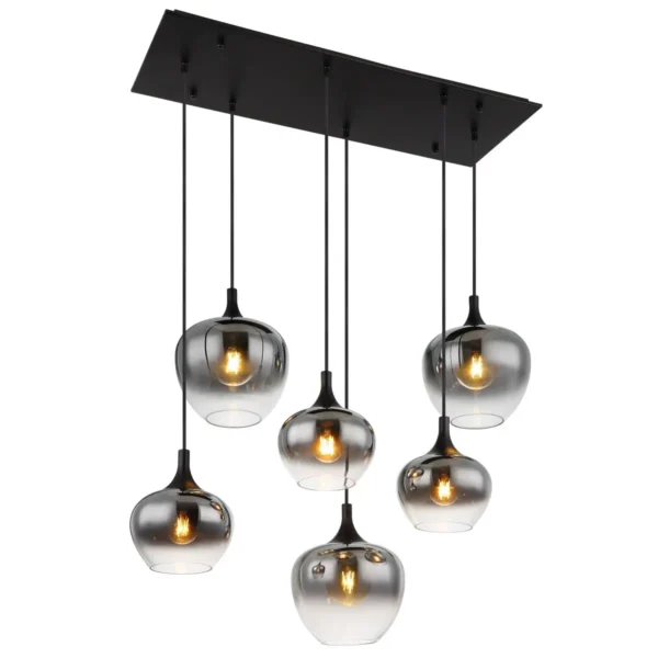 Globo Maxy 15548-6H | Visilica | crna | 6xE27