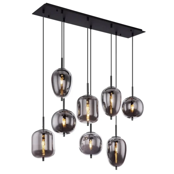 Globo Blacky 15345-8 | Visilica | crna | 8xE14