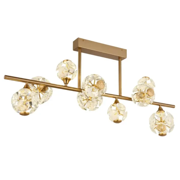 Globo Virina 16047-9D | Plafonjera | zlatna | LED