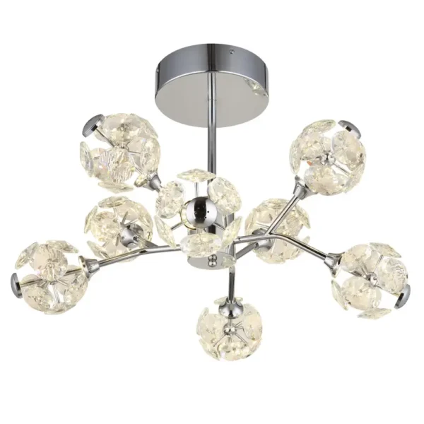 Globo Virina 16047-8DC | Plafonjera | hrom | LED