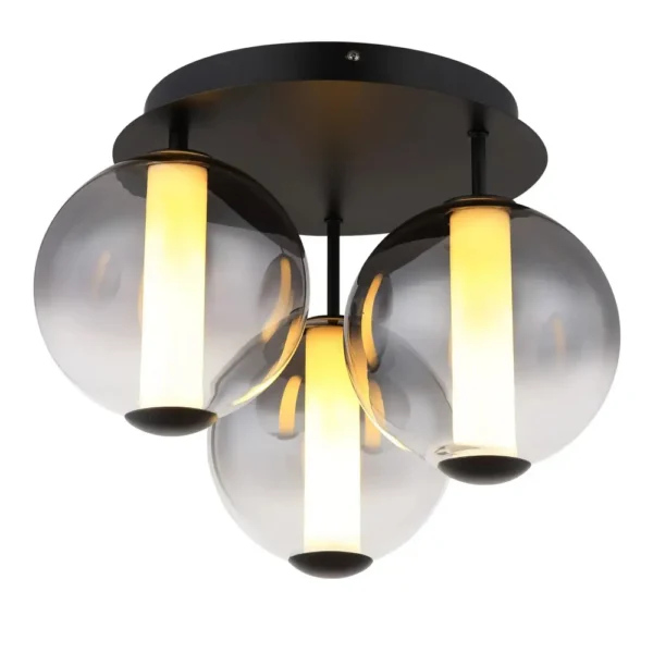 Globo Lacy 15798-3D | Plafonjera | crna | LED