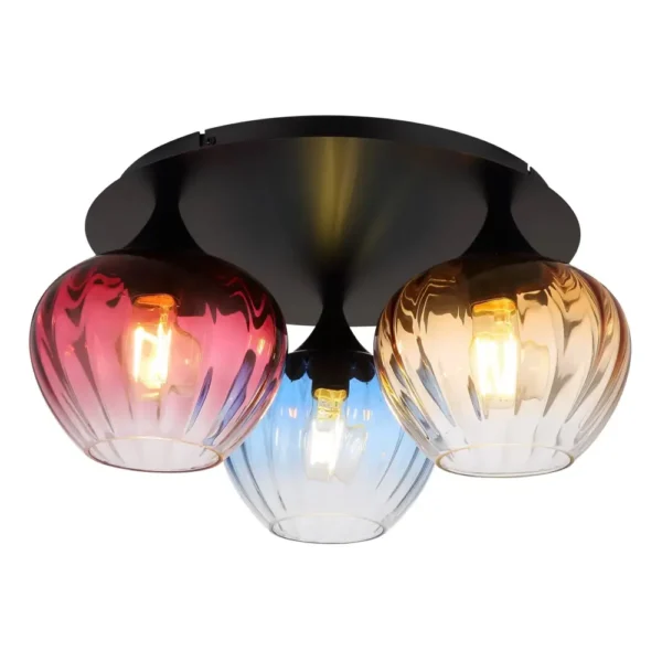 Globo Sander 15748-3D | Plafonjera | crna | 3xE27