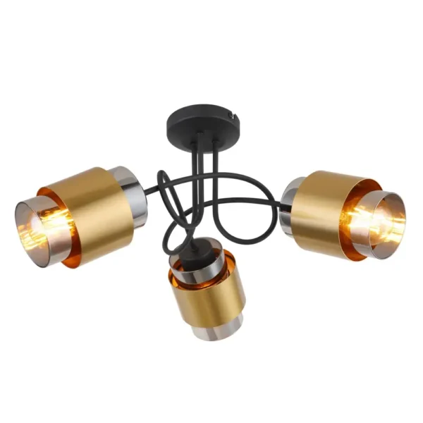 Globo Milley 15560-3D | Plafonjera | crna | 3xE27