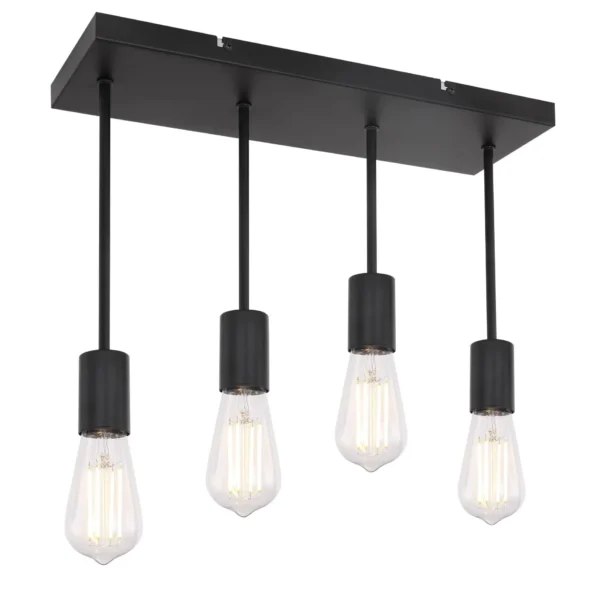 Globo Martha 54008-4D | Plafonjera | crna | 4xE27