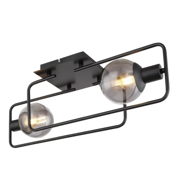 Globo Blama 15830-2D | Plafonjera | crna | 2xE14