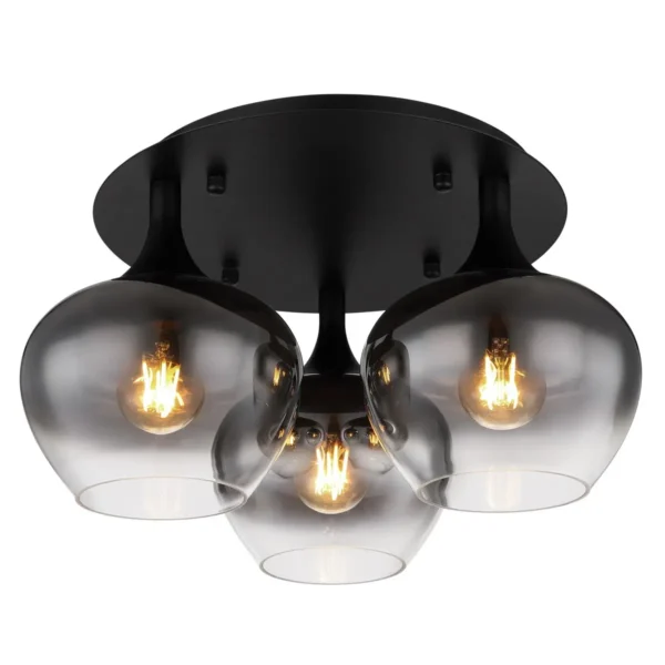 Globo Maxy 15548-3D | Plafonjera | crna | 3xE27