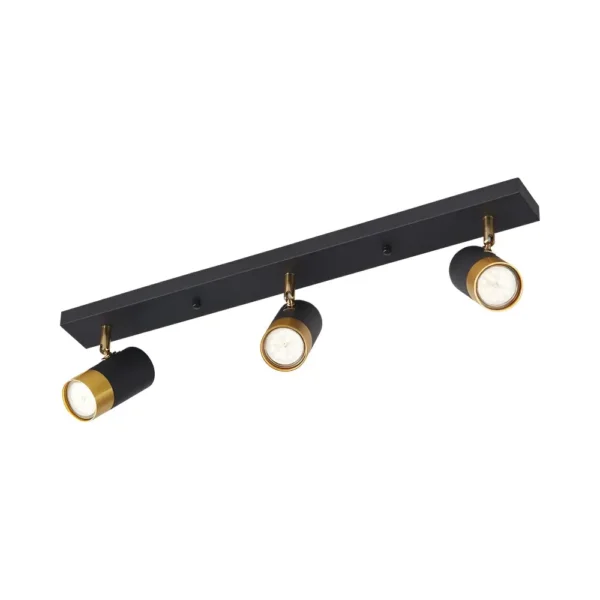 Braytron BV04-00023 | Spot lampa | crna-zlatna | 3xGU10