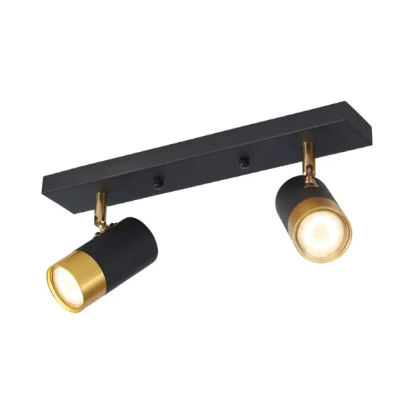 Braytron BV04-00022 | Spot lampa | crna-zlatna | 2xGU10
