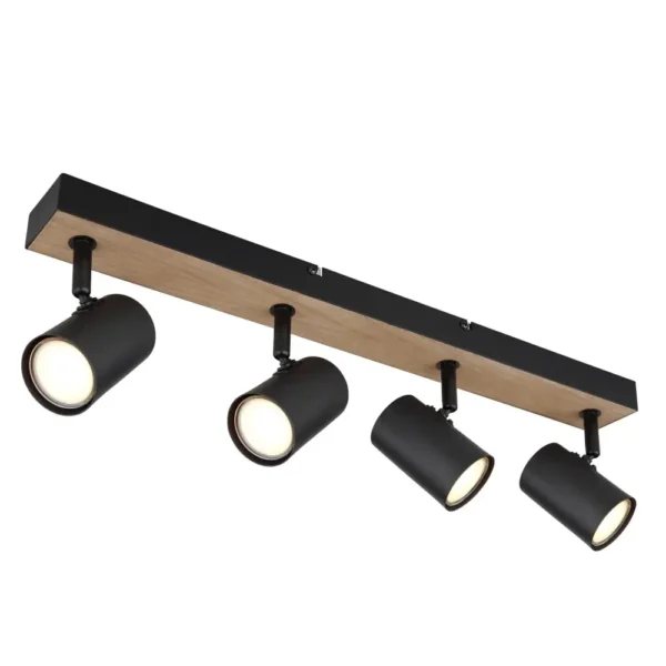 Globo Robby 57911-4BW | Spot lampa | crna-drvo | 4xGU10