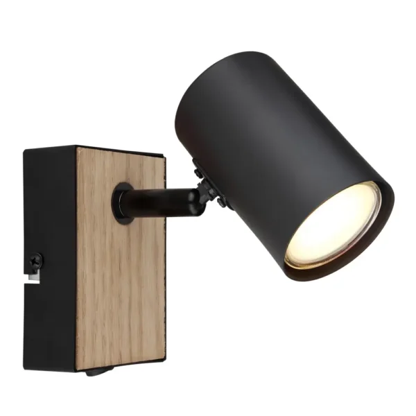 Globo Robby 57911-1BW | Spot lampa | crna-drvo | GU10