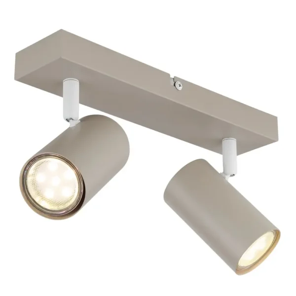 Globo Robby 57911-2SA | Spot lampa | siva | 2xGU10
