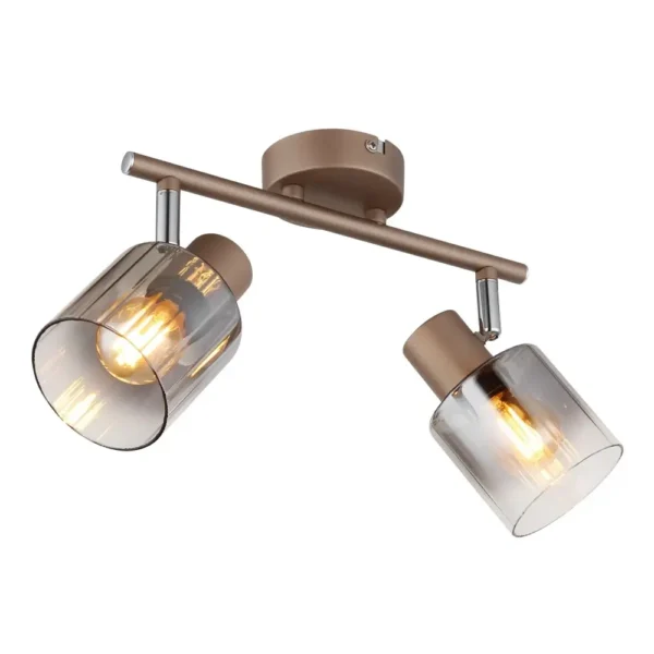 Globo Walton 54318-2 | Spot lampa | tamno braon | 2xE14
