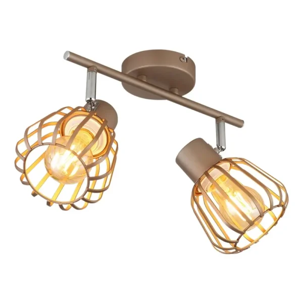 Globo Olin 54663-2 | Spot lampa | tamno braon | 2xE27