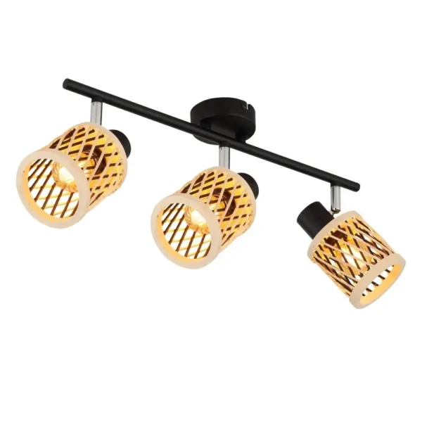 Globo Mali 81050308 | Spot lampa | drvo-crna | 3xE14