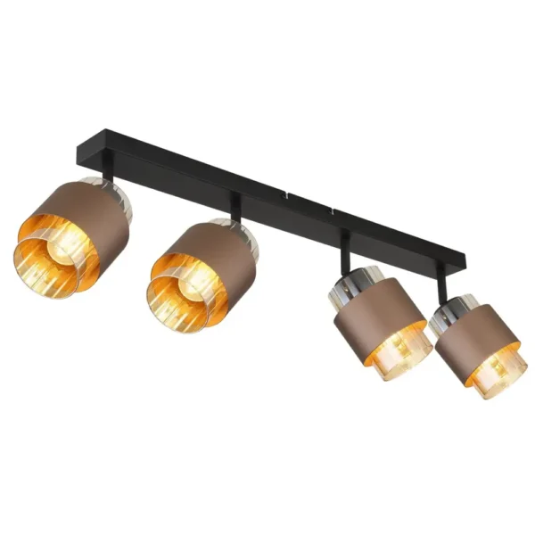 Globo Milley 15560-4C | Spot lampa | bronzana-crna | 4xE27