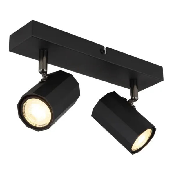 Globo James 57918-2B | Spot lampa | crna | 2xGU10
