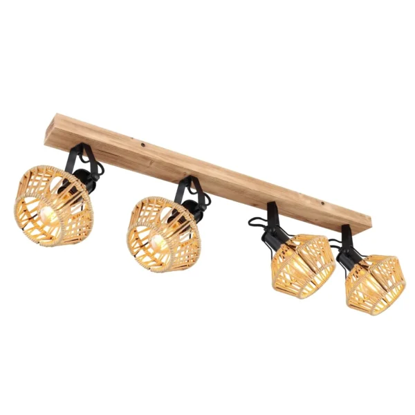 Globo Valli 54043-4 | Spot lampa | drvo-crna | 4xE27