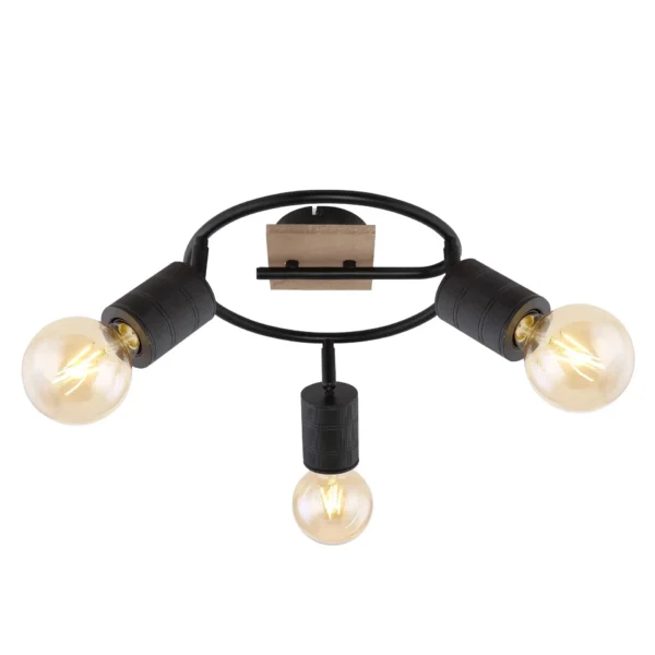 Globo Josella 54033-3 | Spot lampa | crna-drvo | 3xE27