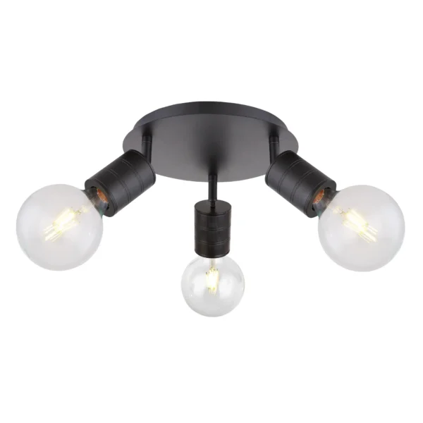Globo Hermine 54030-3 | Spot lampa | crna | 3xE27