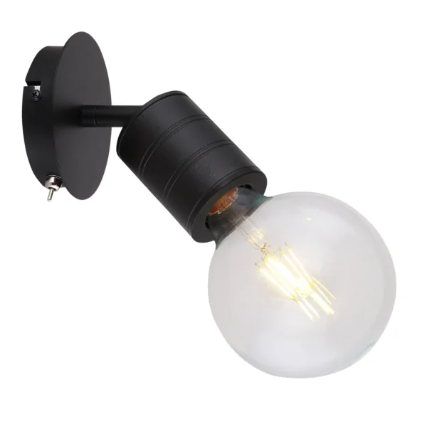 Globo Hermine 54030-1 | Spot lampa | crna | E27