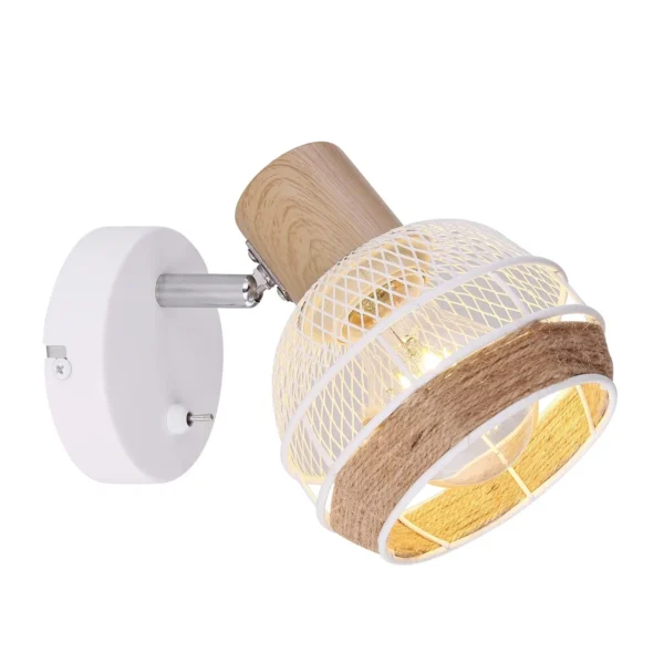 Globo Widy 54021-1 | Spot lampa | bela-drvo | E27