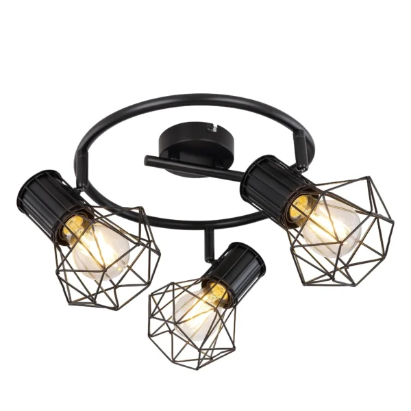 Globo Priska 54017-3 | Spot lampa | crna | 3xE27