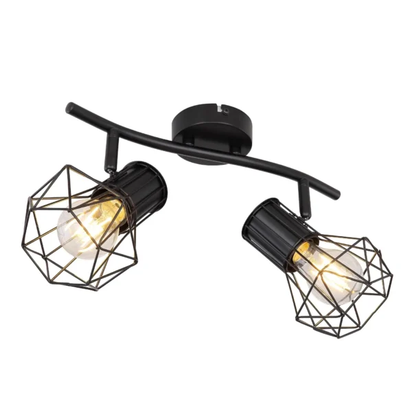 Globo Priska 54017-2 | Spot lampa | crna | 2xE27
