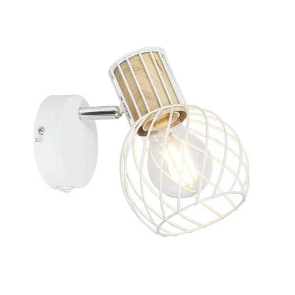 Globo Luise 54012-1 | Spot lampa | bela-drvo | E27