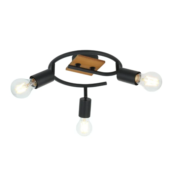 Globo Martha 54008-3H | Spot lampa | drvo-crna | 3xE27