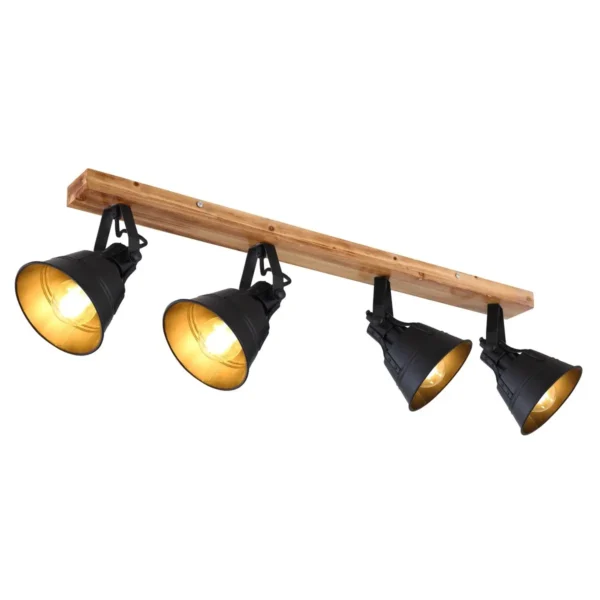 Globo Gunther 15466S-4 | Spot lampa | braon-crna | 4xE27