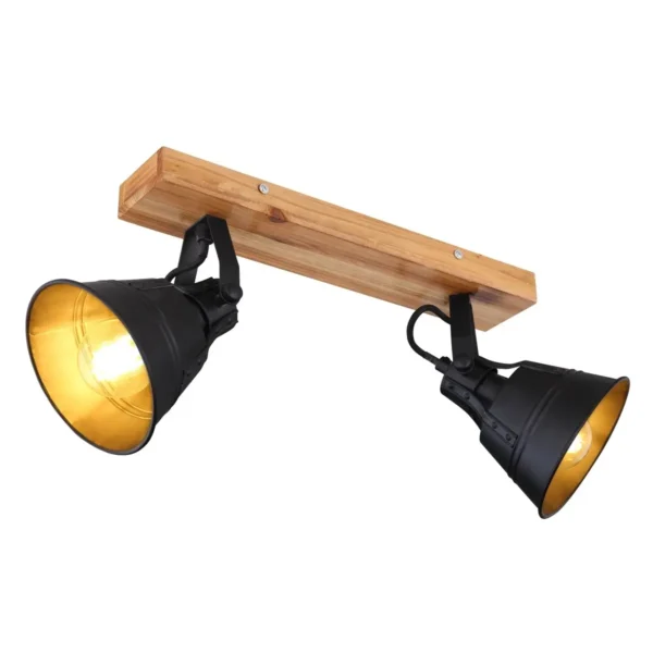 Globo Gunther 15466S-2 | Spot lampa | braon-crna | 2xE27