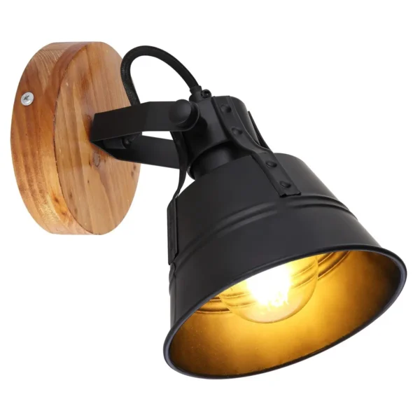 Globo Gunther 15466S-1 | Spot lampa | braon-crna | E27