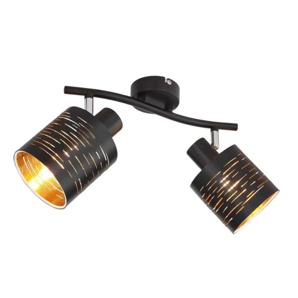 Globo Tunno 15342-2 | Spot lampa | crna | 2xE14