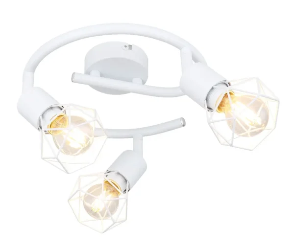 Globo Xara 54802W-3 | Spot lampa | bela | 3xE14