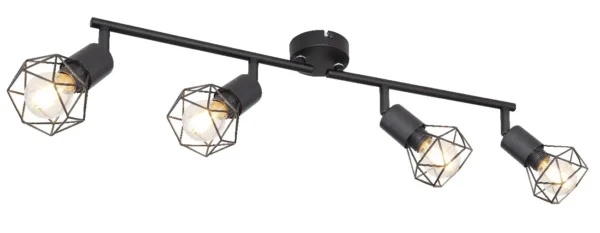 Globo Xara 54802S-4 | Spot lampa | crna | 4xE14
