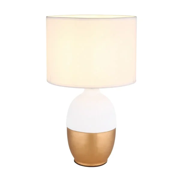 Globo Valentino 21627W | Stona lampa | bela-zlatna | E14