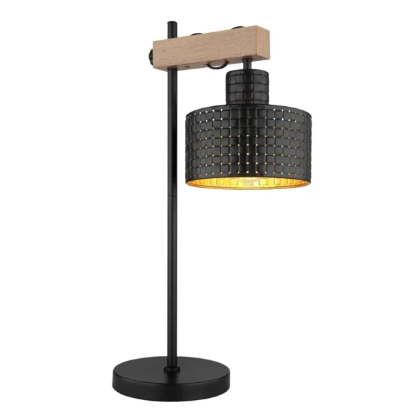 Globo Rielly 15651T | Stona lampa | crna-drvo | E27