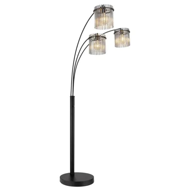 Globo Gorley 15698-3S | Podna lampa | crna | 3xE27