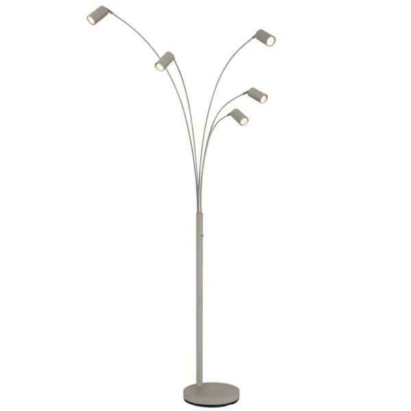 Globo Robby 57910-5SSA | Podna lampa | siva | 5xGU10