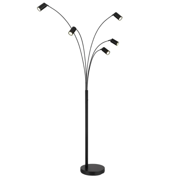 Globo Robby 57910-5S | Podna lampa | crna | 5xGU10
