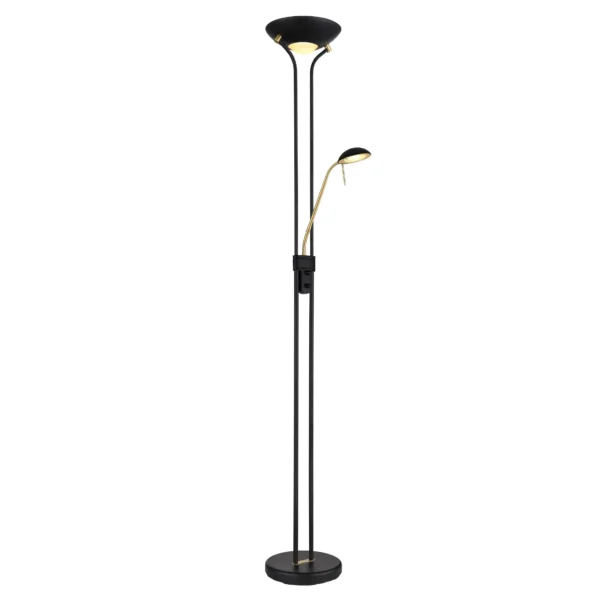 Globo Leonas 59020B | Podna lampa | crna | LED